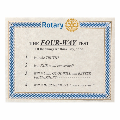 Certificates and Holders-Rotary Club Supplies - Russell Hampton Company