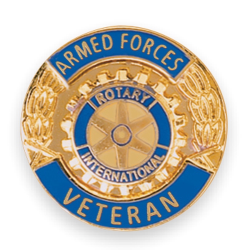 Rotary Classic Style Armed Forces Veteran Pin - Rotary Club Supplies ...