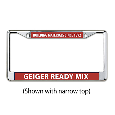 Geiger License Plate Frame-Corporate Awards and Clothing - Russell ...