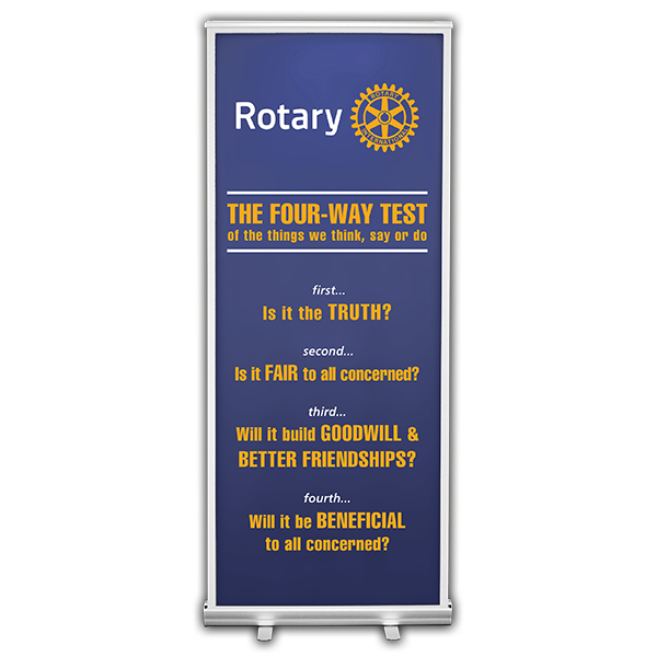 Rotary Retractable Banner - Rotary Club Supplies - Russell Hampton Company