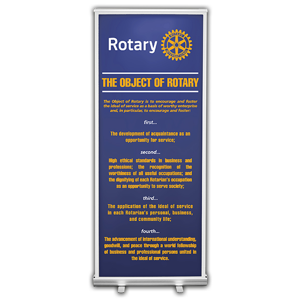 Rotary Retractable Banner - Rotary Club Supplies - Russell Hampton Company