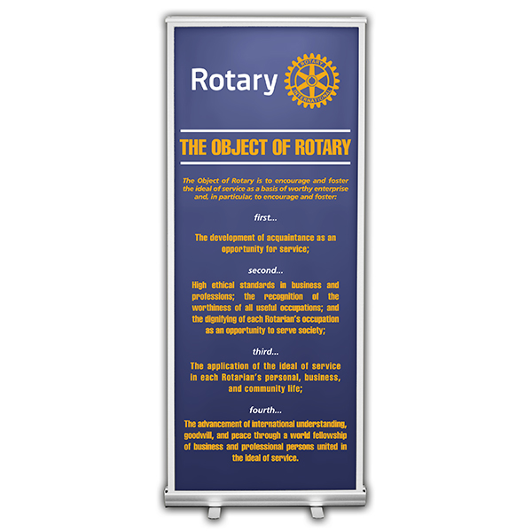 Rotary Retractable Banner - Rotary Club Supplies - Russell Hampton Company