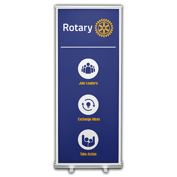 Rotary Retractable Banner - Rotary Club Supplies - Russell Hampton Company