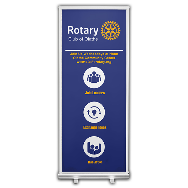 Rotary Retractable Banner - Rotary Club Supplies - Russell Hampton Company