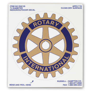 Rotary 7-1/2" Indoor/Outdoor Decal - Rotary Club Supplies - Russell ...