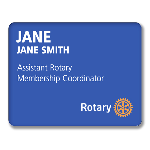 Rotary RLS Rotary International Acrylic Name Badge - 3 1/2" x 2 3/4 ...