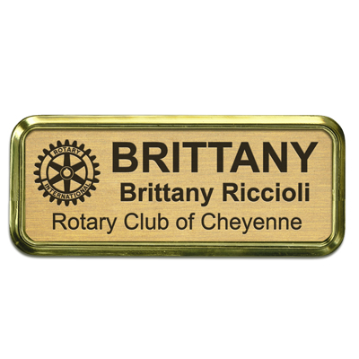 Rotary Framed Name Badge - Rotary Club Supplies - Russell Hampton Company