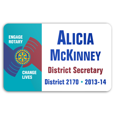 Rotary Theme Name Badge - Rotary Club Supplies - Russell Hampton Company