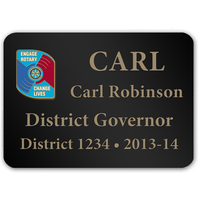 Rotary Theme Name Badge - Rotary Club Supplies - Russell Hampton Company
