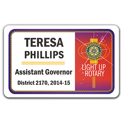 Rotary Theme Name Badge - Rotary Club Supplies - Russell Hampton Company