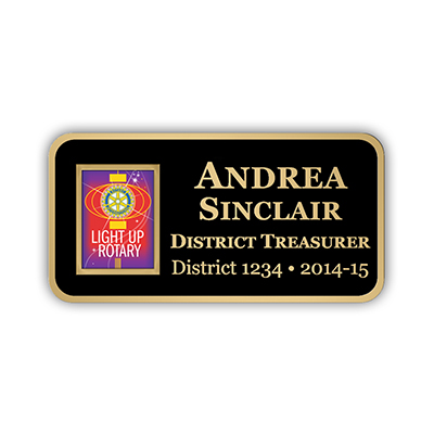 Rotary Theme Name Badge - Rotary Club Supplies - Russell Hampton Company