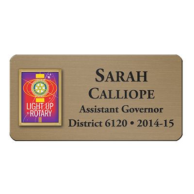 Rotary Theme Name Badge - Rotary Club Supplies - Russell Hampton Company
