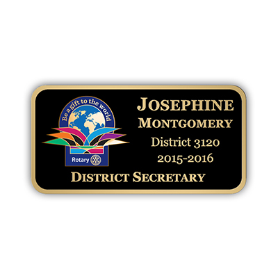 Rotary Theme Name Badge - Rotary Club Supplies - Russell Hampton Company