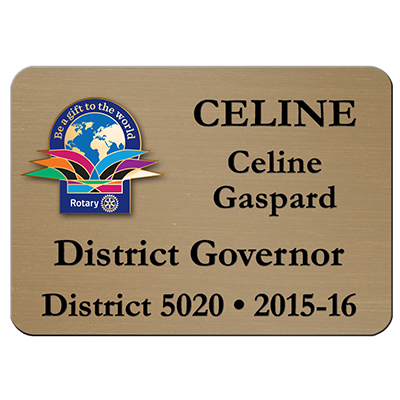 Rotary Theme Name Badge - Rotary Club Supplies - Russell Hampton Company