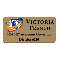 Rotary Theme Name Badge - Rotary Club Supplies - Russell Hampton Company