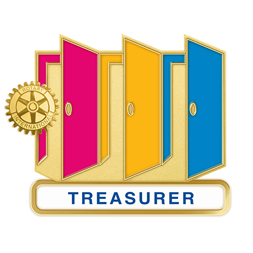 Rotary Theme Officer Pin - TREASURER - Rotary Club Supplies - Russell ...