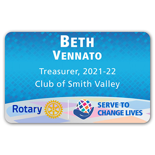 Rotary Theme Name Badge - Rotary Club Supplies - Russell Hampton Company
