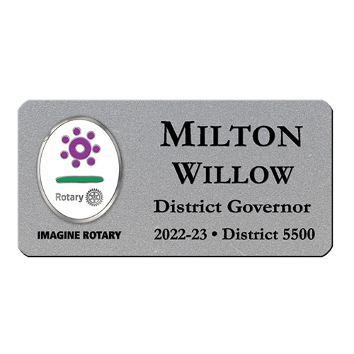 Rotary Mini Engraved Plastic Name Badge w/ 2022-23 Theme - Rotary Club ...
