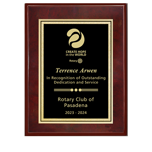 Rotary Plaque - Rotary Club Supplies - Russell Hampton Company