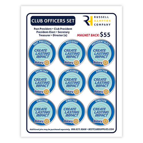 Rotary Set of 9 CLUB Officer Message Magnets 2026-2027 Message - Rotary ...