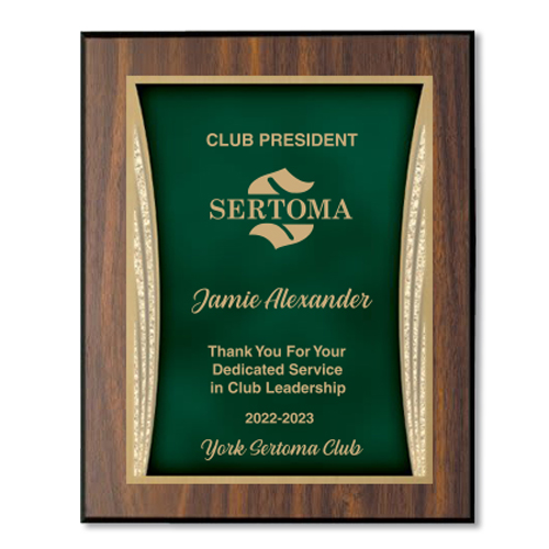 Club Officer Plaque-Corporate Awards and Clothing - Russell Hampton Company