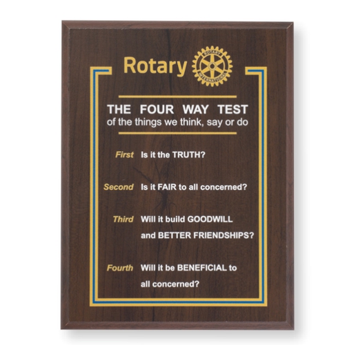 4 Way Test - Object of Rotary-Rotary Club Supplies - Russell Hampton ...