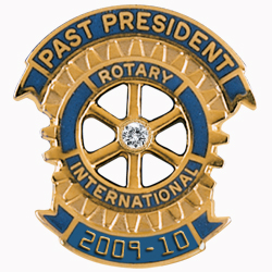 Rotary Past President Pin - 2009-10 w/ .06c Diamond - Rotary Club ...